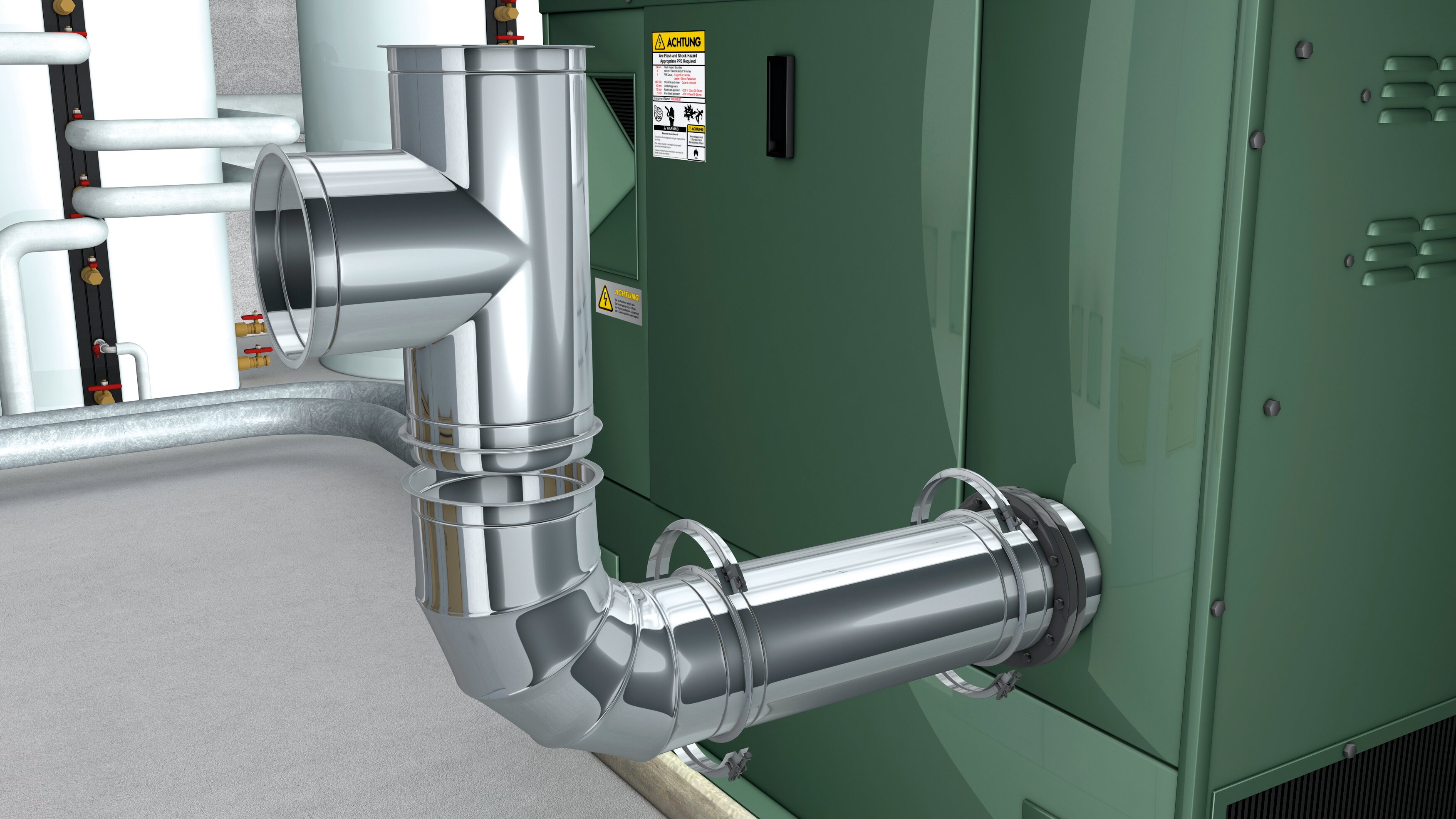 HP5000 - DOUBLE WALL INSULATED - STAINLESS STEEL CHIMNEY SYSTEM