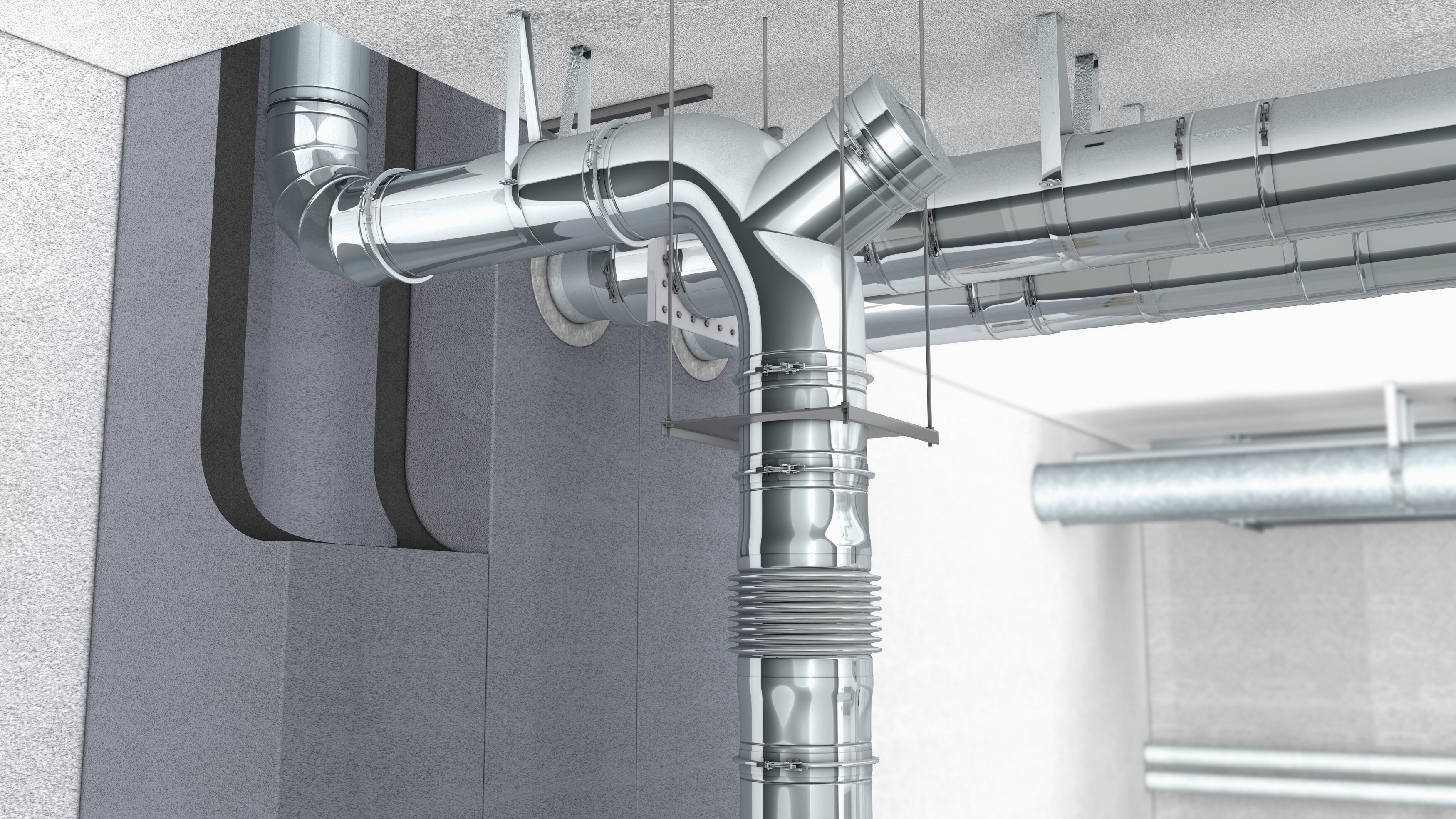 HP5000 - DOUBLE WALL INSULATED - STAINLESS STEEL CHIMNEY SYSTEM