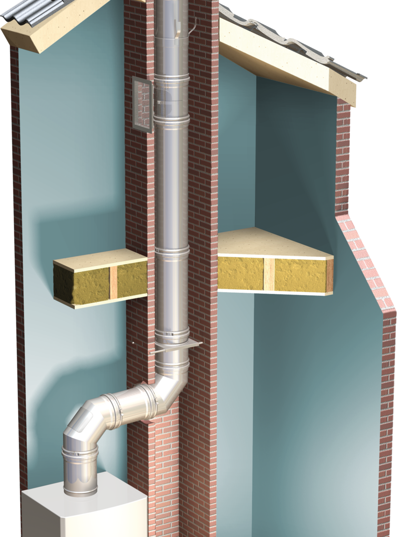 ME - The single-walled exhaust air & gas flue system